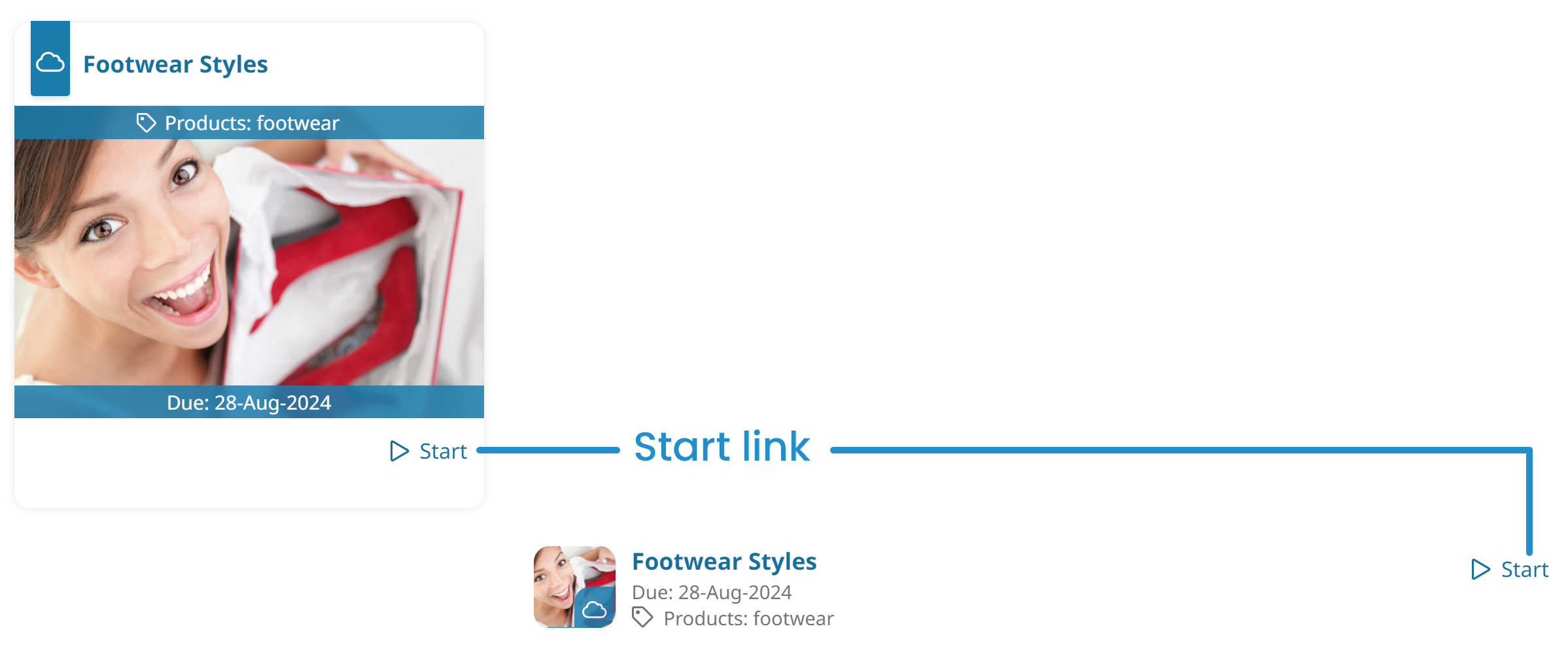 Learner Interface: Starting a Course